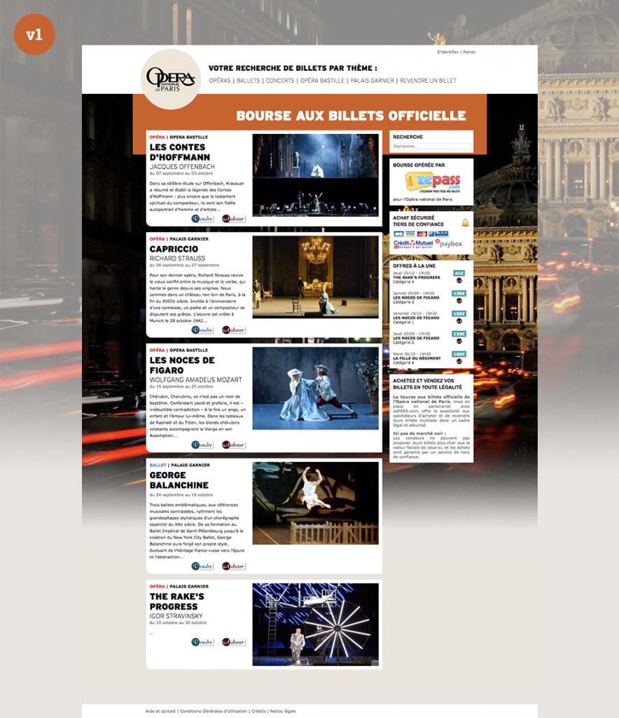 La Bourse aux billets officielle de l'Opéra national de Paris ...